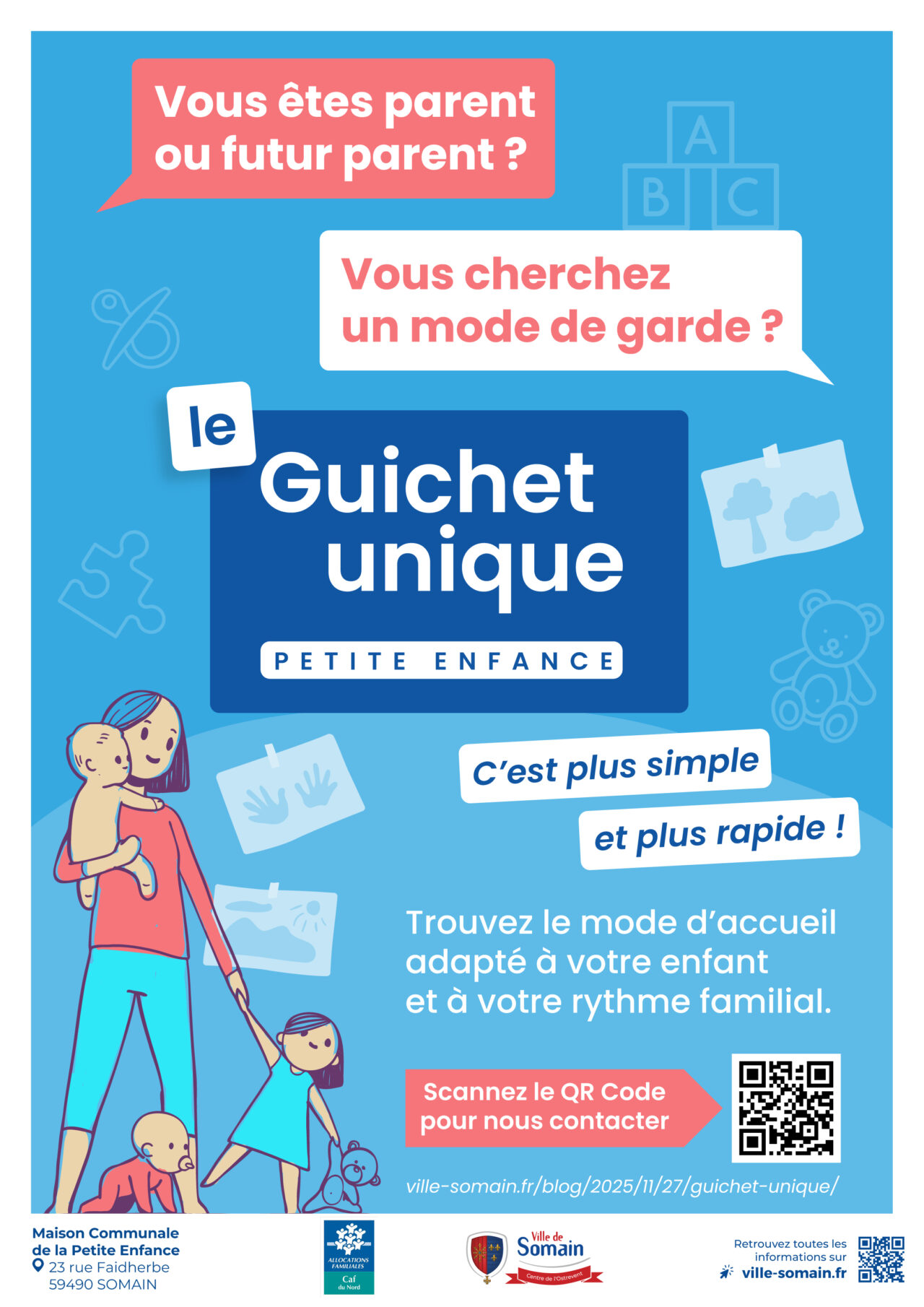 Garde d'enfant : Somain met en place son Guichet unique petite enfance ...